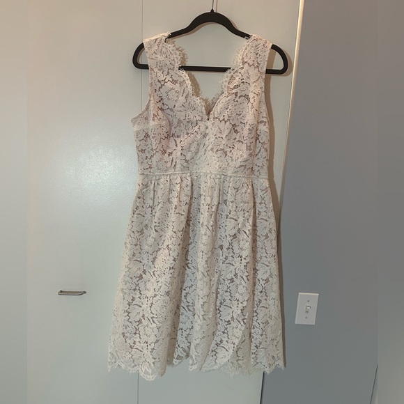 Lulus | Dresses | Lulus White Lace Dress In An Xl With Pockets | Poshmark